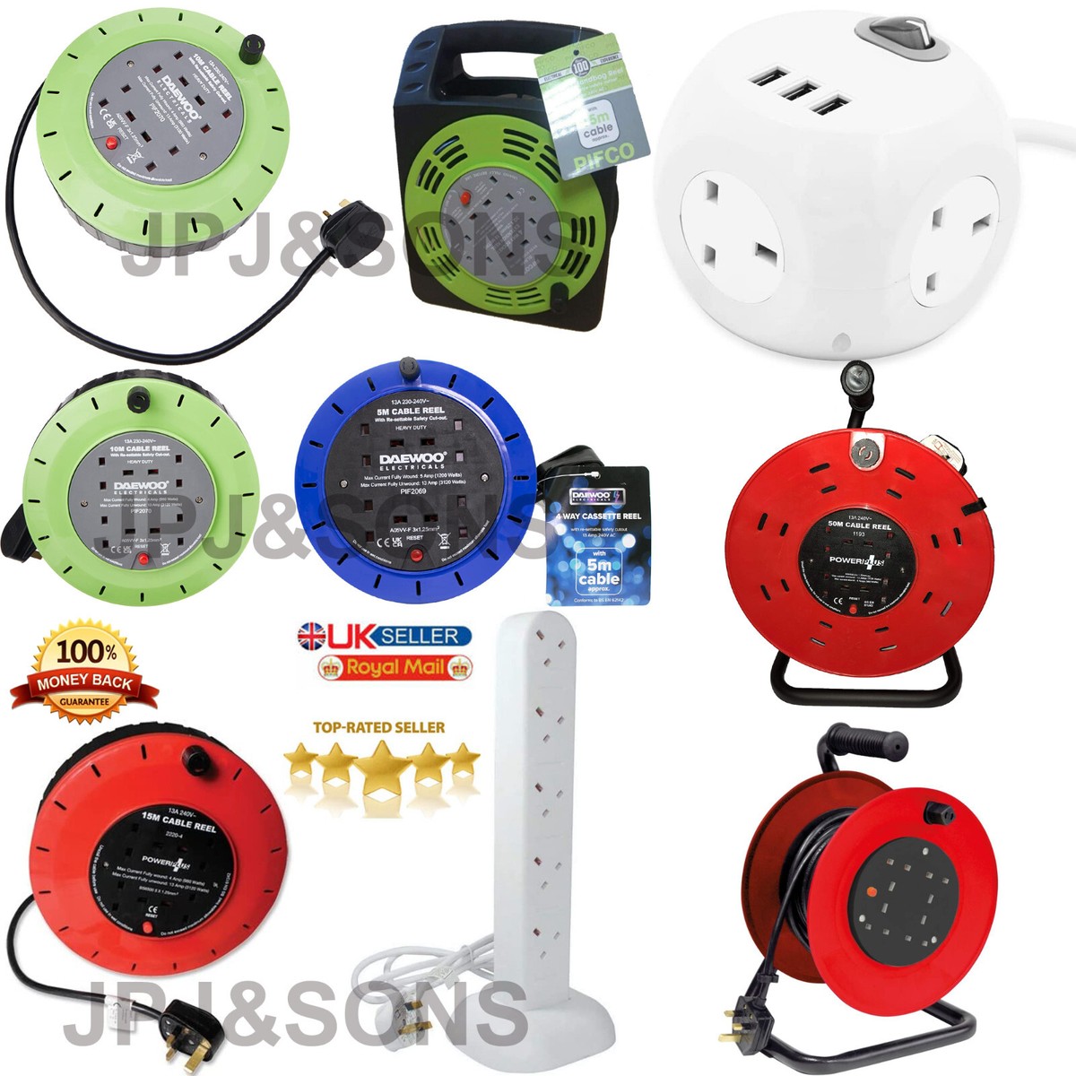 Extention Cord Reel 100 Micro Bulk Cable Reel, 100 Metres, UL