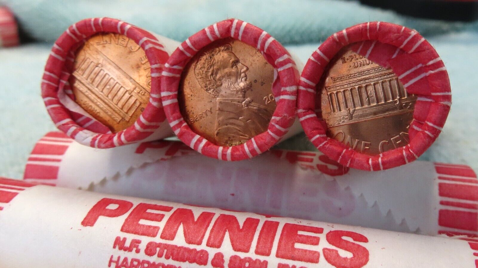 2001 **Original Bank Wrapped ** Uncirculated Lincoln Cent Roll - OBW ...