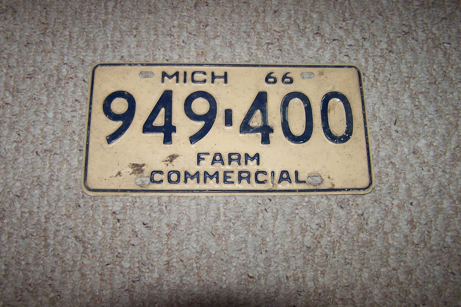1966 Michigan License Plate. Farm Commercial. | eBay