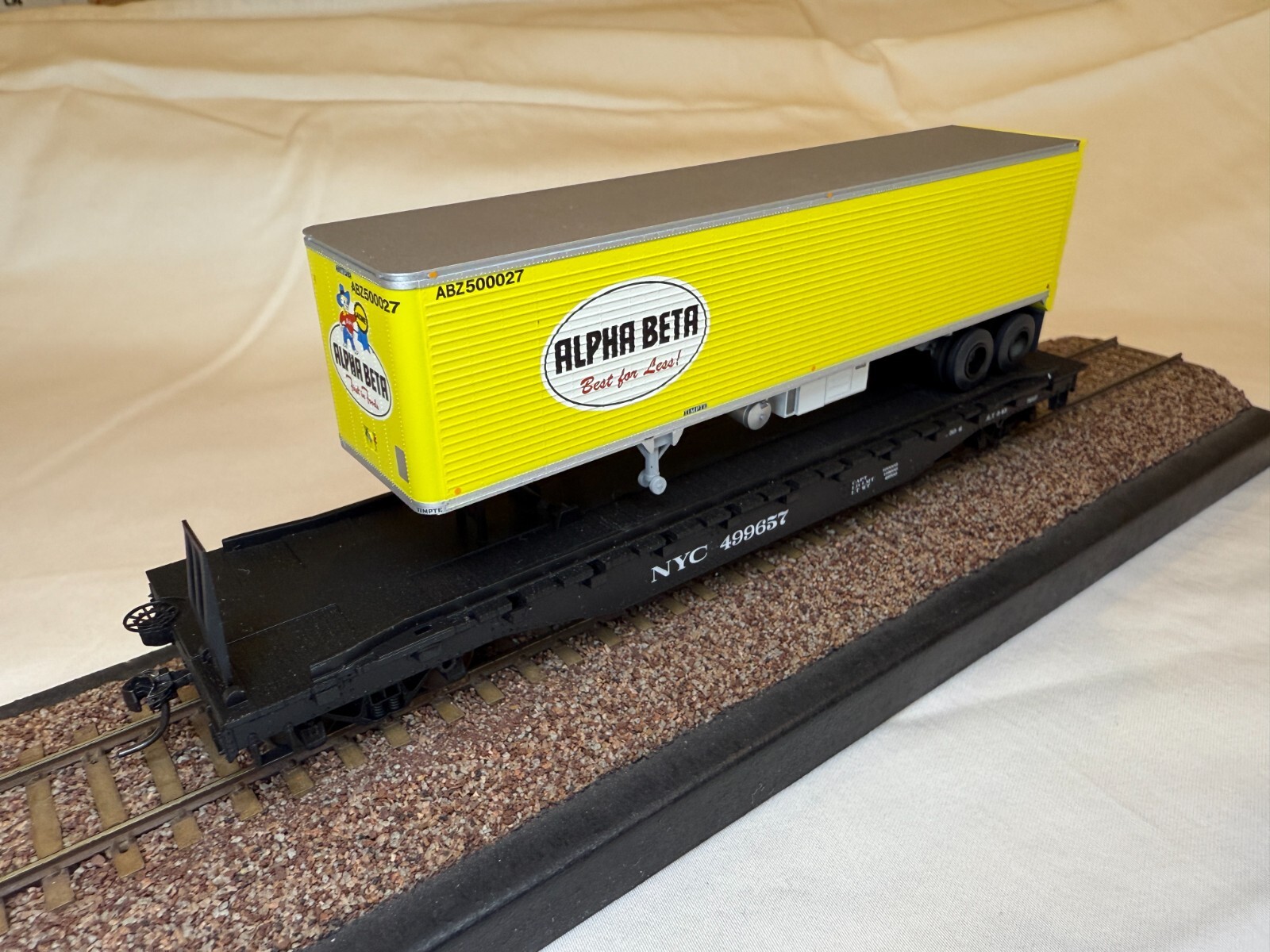 Custom Painted HO-Scale Beer Trailer w/ New York Central Flat Car by ...