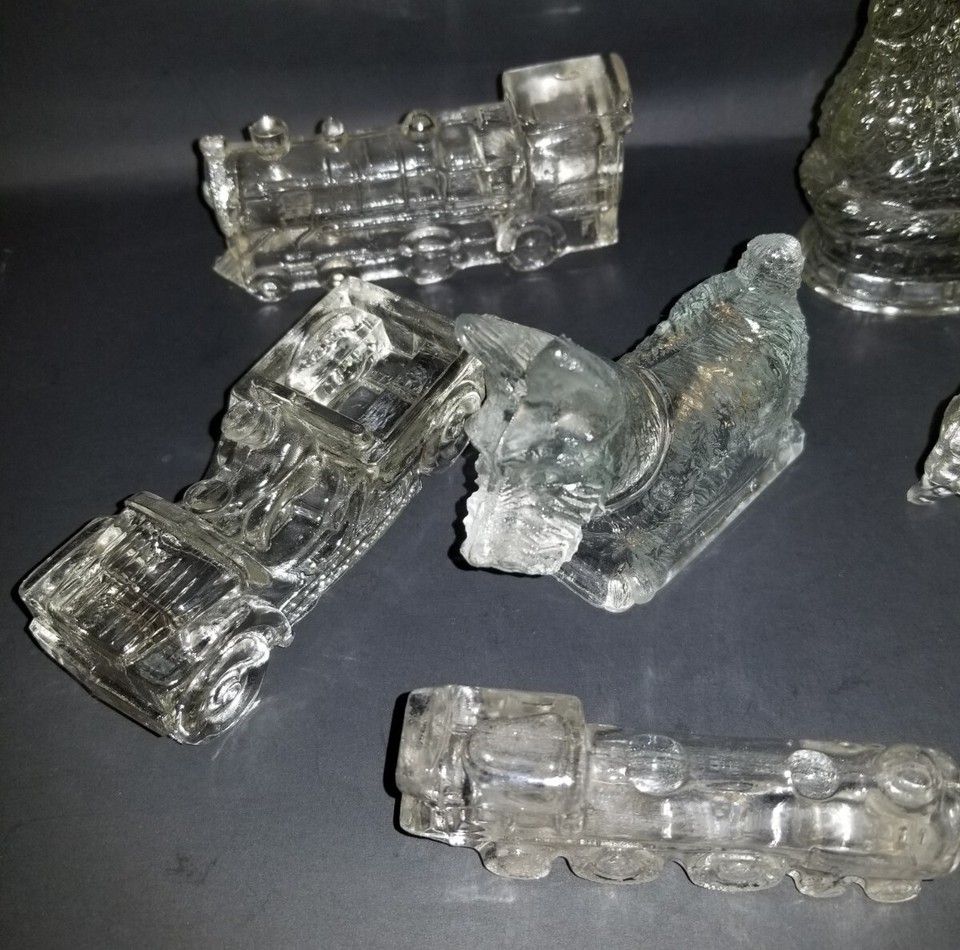 CHOOSE (1) Vintage Glass Candy Containers-Volume Discount-Trains,Jeep ...