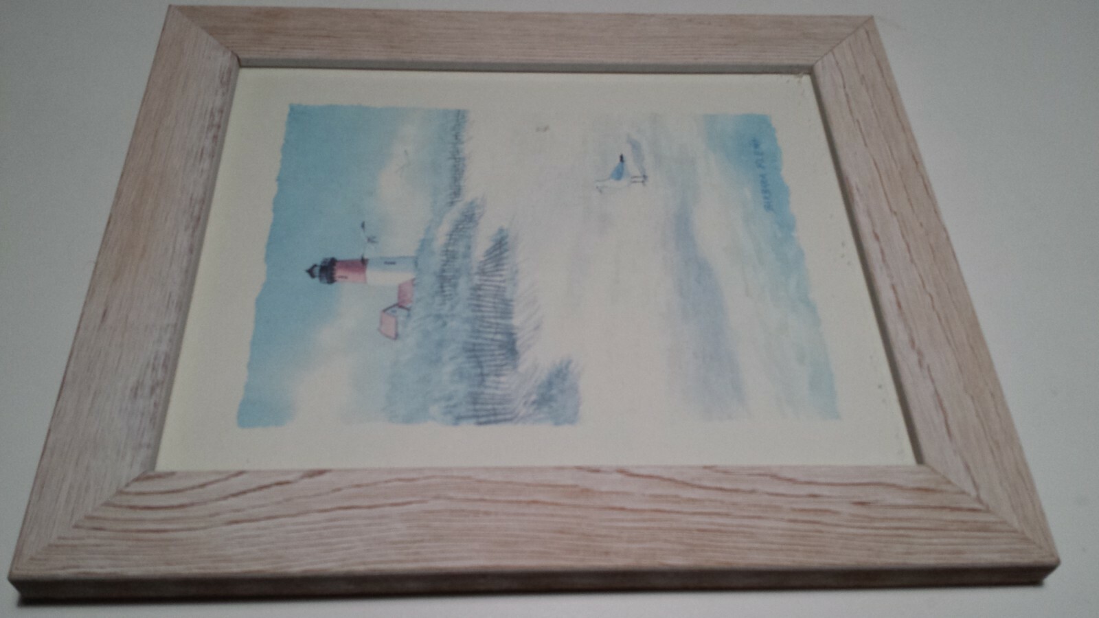 Barbara Fleri - Art Print Framed - Light House, Seagulls #1 - 12 1/4" x ...