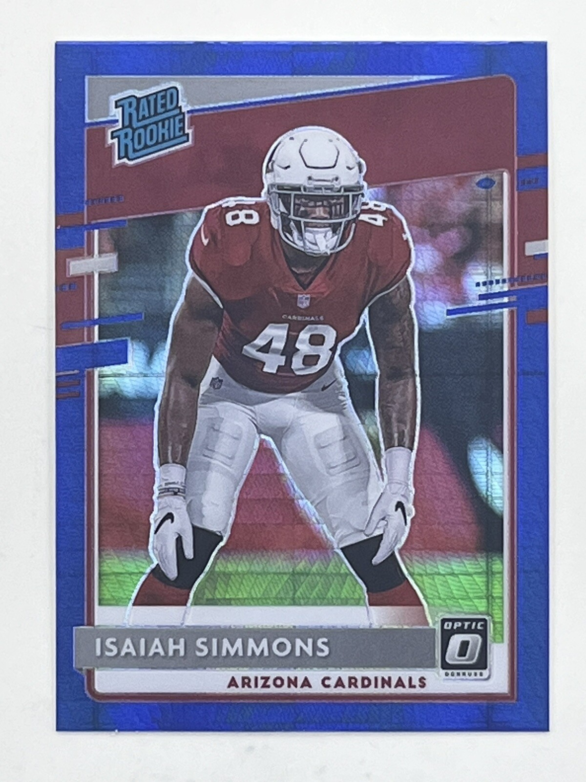 Isaiah Simmons 2020 Panini Donruss Optic Rated Rookie Blue Hyper Prizm ...