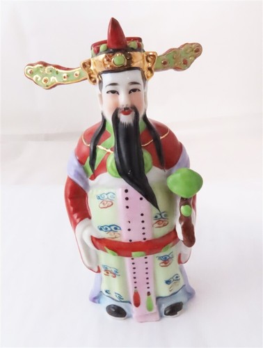 Vintage Porcelain Painted Chinese General Kwan Figure 6 1/2" tall | eBay