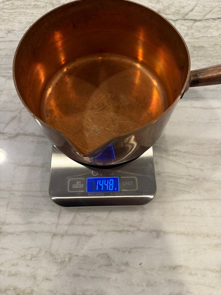 High Quality Heavy Copper Confectioner Sugar Pan / Pot - Made in France ...