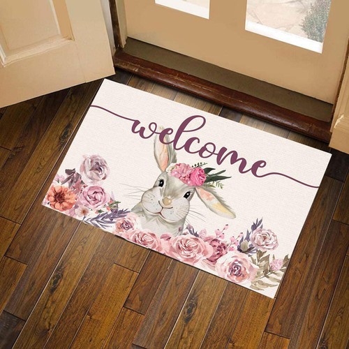 Easter Rabbit Doormat Floor Carpet Doormat For Kitchen Entrance Rugs ...
