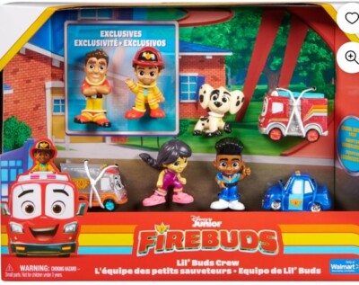 Disney Junior Firebuds Lil Buds 8 Piece Collectible Figures & Vehicles ...