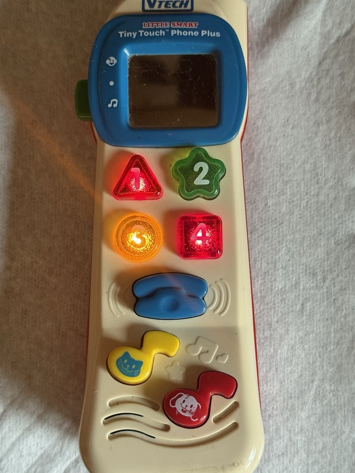 Vintage VTech Little Smart Tiny Touch Phone Plus Lights Up Musical ...