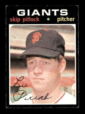 1971 Topps #19 Skip Pitlock RC EX/EX+ X3214850 | eBay