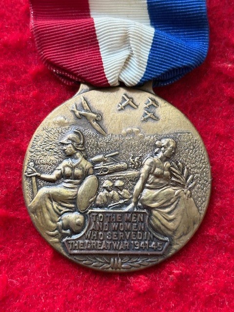 US WW2 Era Red Bank, New Jersey State / Town / City Service Medal ...