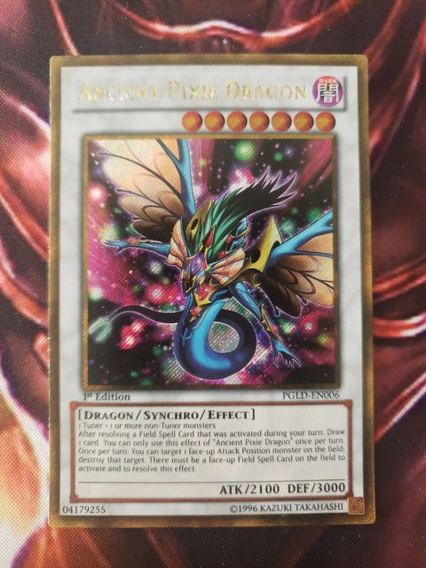 Yu-Gi-Oh! TCG Ancient Pixie Dragon Premium Gold PGLD-EN006 1st Edition ...