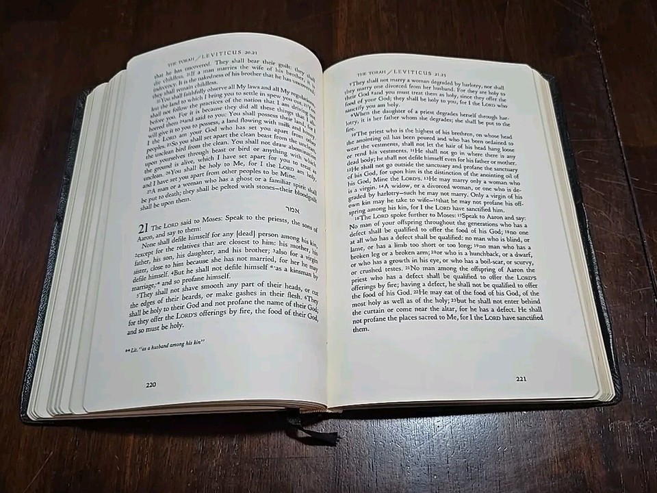 The Torah Five Books of Moses 1962 First Ed Leather 1st Ed 7th ...