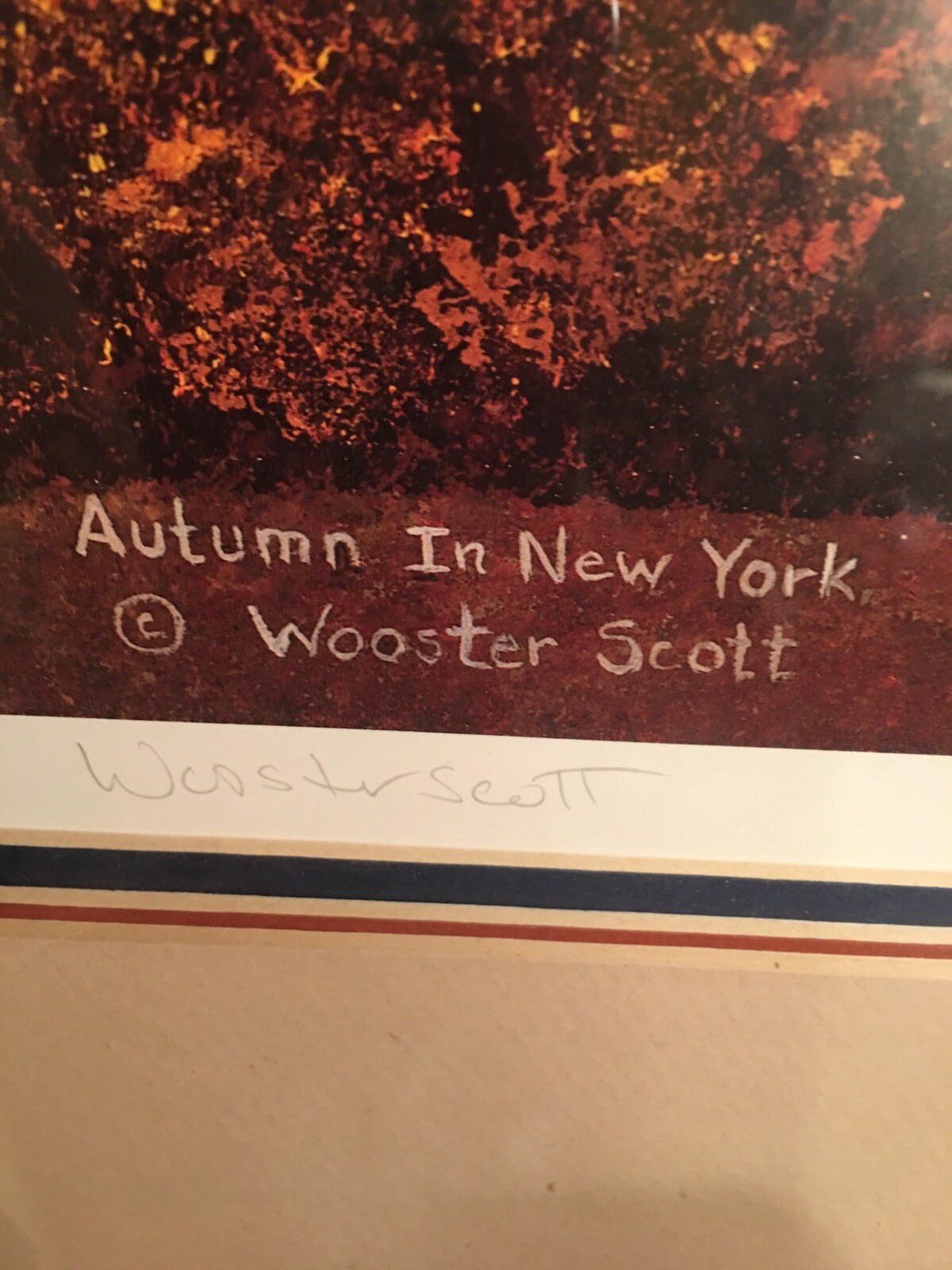 JANE WOOSTER SCOTT “AUTUMN IN NEW YORK”SIGNED AND NUMBERED LITHOGRAPH ...