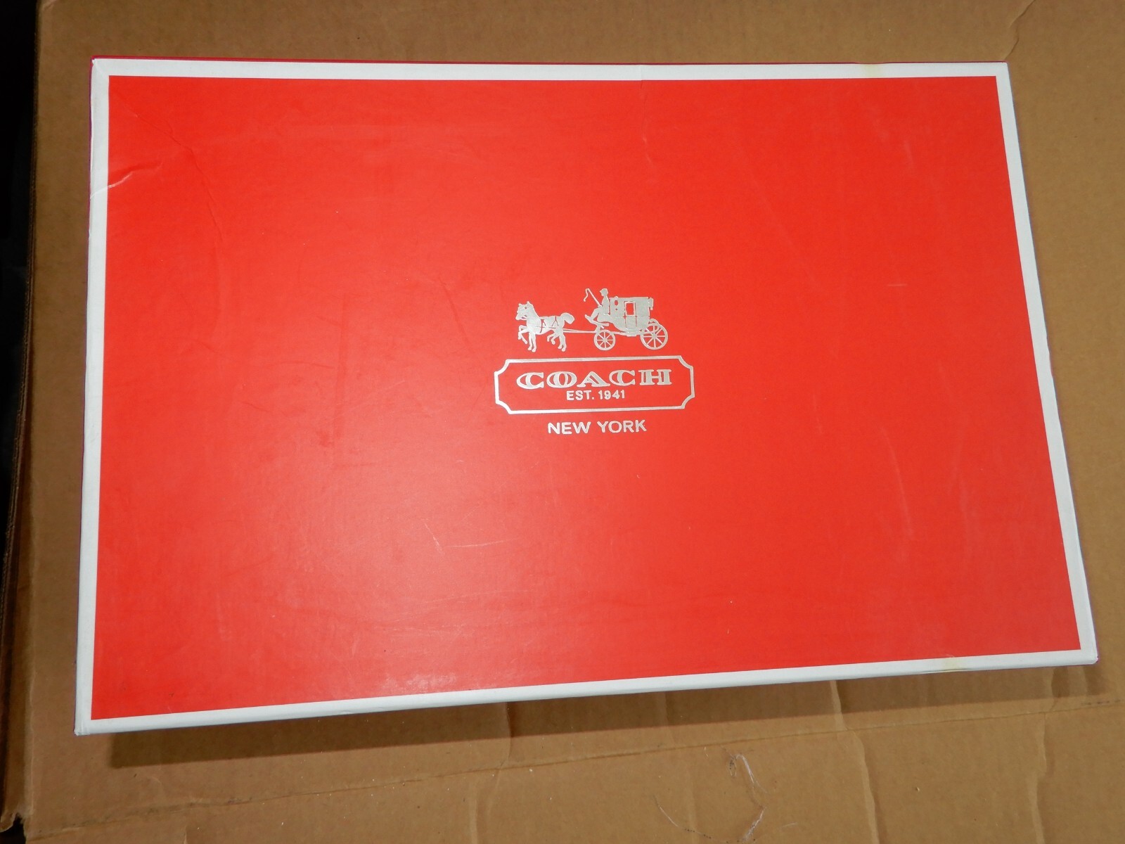 COACH Shoe Box RED WHITE 2012 Alexis Suede Wedge Sneaker BOX ONLY Size ...