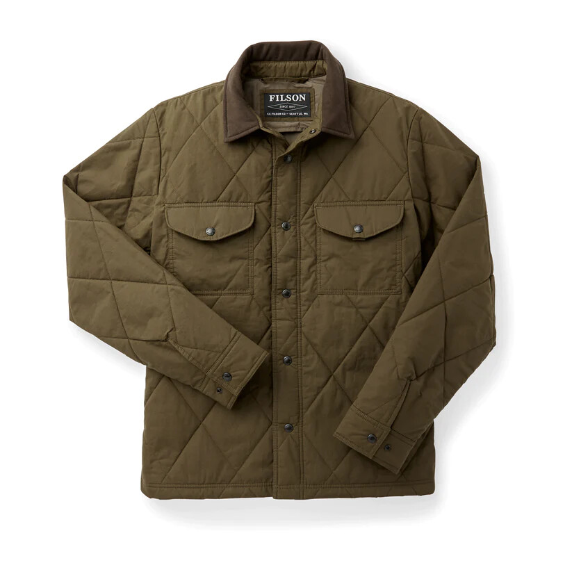 Filson Hyder Quilted Jac Shirt 20019390 Marsh Olive CC Otter Jacket ...