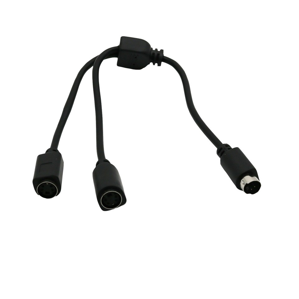 1pcs S-Video 4pin Dual Female to Male Y Splitter Connector Cable Cord ...