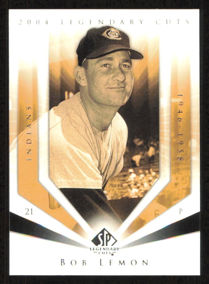2004 SP Legendary Cuts BOB LEMON Base Baseball card CLEVELAND INDIANS ...