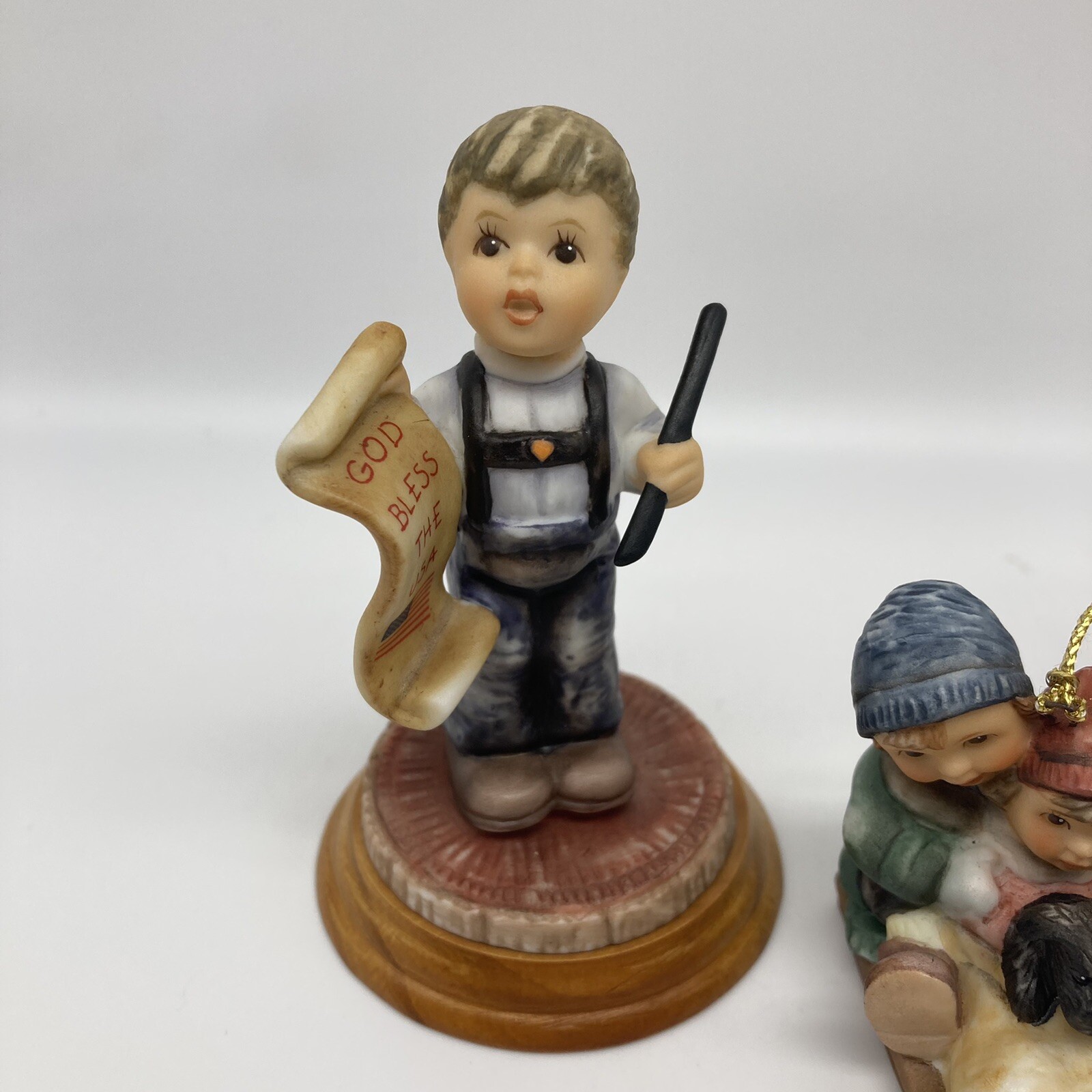 Goebel Berta Hummel Figurines Taking A Walk 2002 God Bless USA Ornament ...