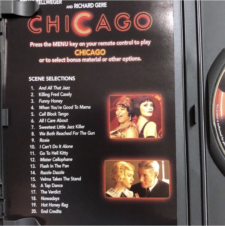Chicago (DVD 2003 Widescreen) Renee Zellweger Catherine Zeta Jones ...