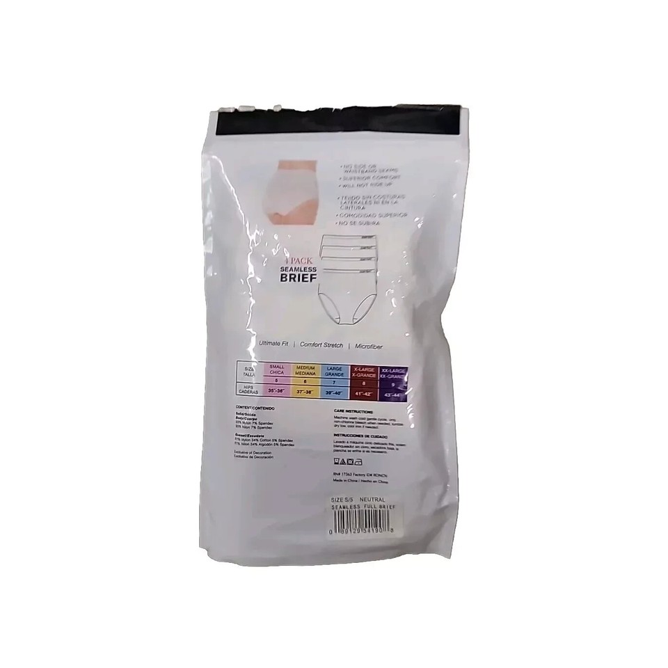 NEW Ellen Tracy Essentials Women's 4-pack Seamless Briefs. Size Small ...