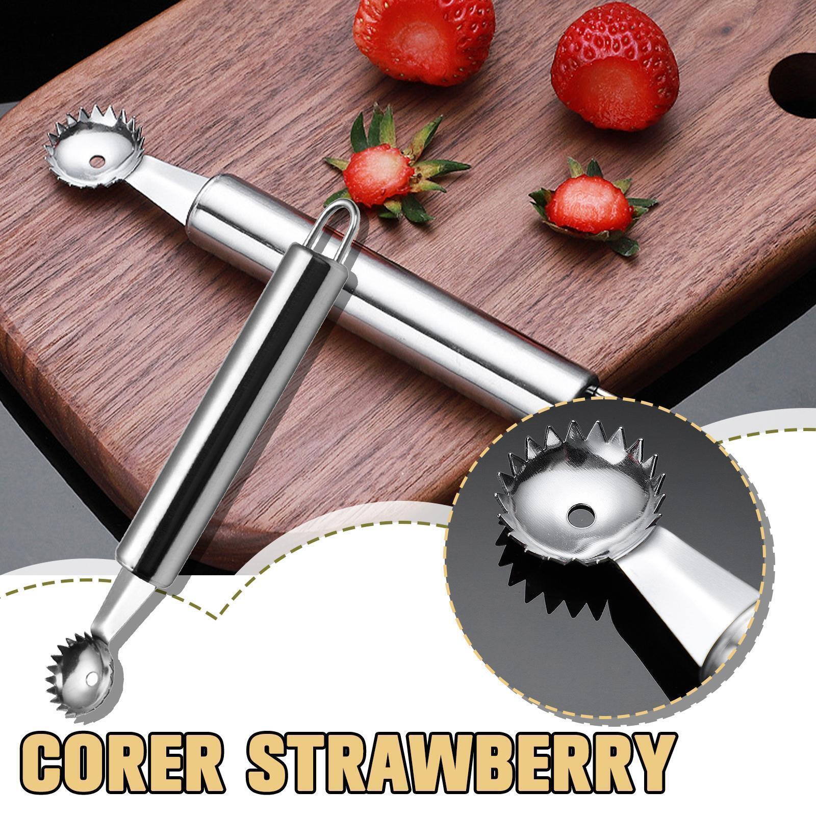 Steel Tomato Corer Strawberry Huller Stem Remover Fruit Remover Leaf ...