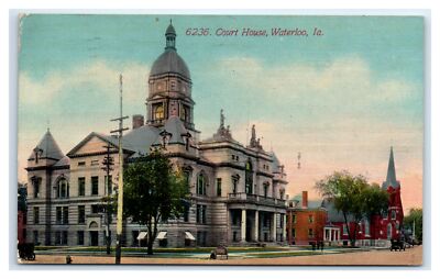 1911 Waterloo, IA Postcard- COURT HOUSE Car | eBay