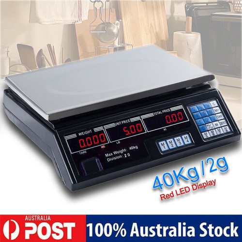 40KG Electronic Digital Kitchen Scale Commercial Shop Food Weight ...