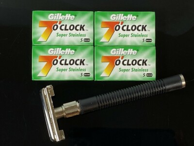 7 O Clock Double Edge Razor Shaving Barber Blades 20 With Butterfly ...