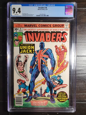 1976 Invaders 8 CGC 9.4 Union Jack 1st Cover RARE | eBay