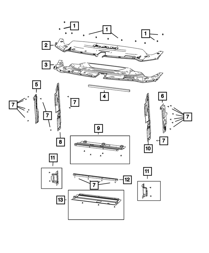Genuine Mopar Radiator Side Air Seal 68565445AA | eBay
