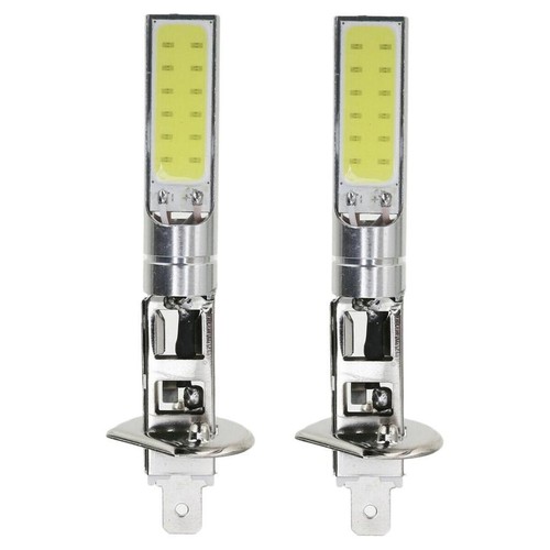 2pcs H1 COB White 6000K COB LED 1000LM DRL Head Driving Fog Beam Light ...