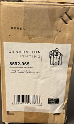 Sea Gull 8592-965, New Castle Outdoor Wall Light In Antique Brushed Nickel | eBay