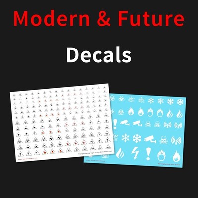 Modern and Future Symbols - Decals Water Transfers - Models and Board Games | eBay