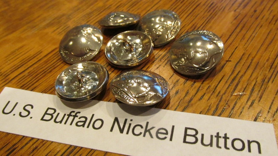 GENUINE COIN BUTTONS / CONCHOS / SNAPS REAL COINS LEATHER Belts Hat ...