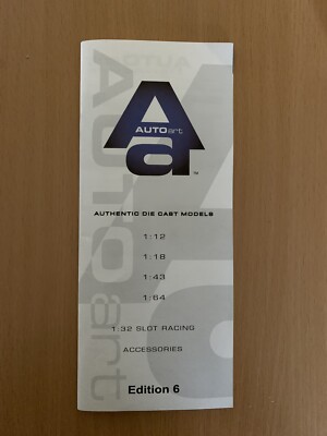 Autoart Model Cars Books / Catalogue 1:18 1/18 Auto Art | eBay