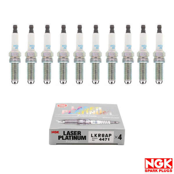 New Set of 10 NGK Laser Platinum Spark Plug LKR8AP / 4471 for BMW M3 ...