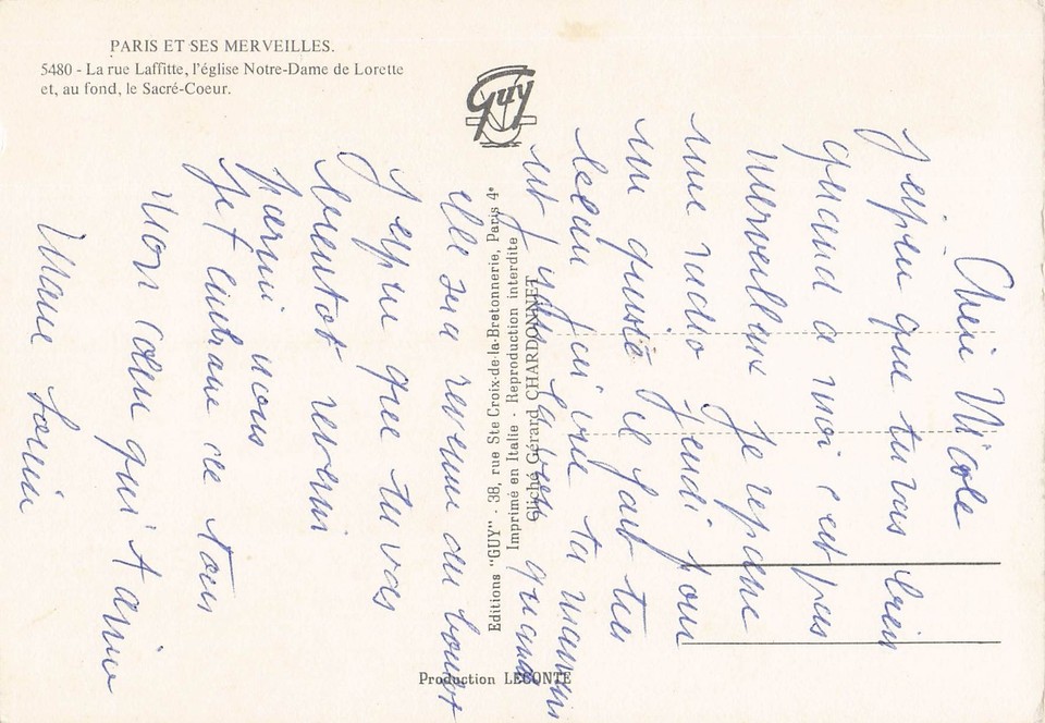 75 PARIS LA RUE LAFFITTE L EGLISE NOTRE DAME DE LORETTE ET L | eBay UK