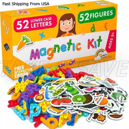 ABC Alphabet Magnets Spelling Learning Toys 52 Figures for Toddlers and ...
