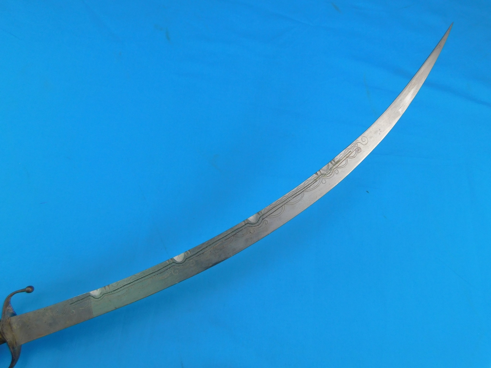 Antique Vintage Old North African Africa Nimcha Curved Sword & Scabbard ...