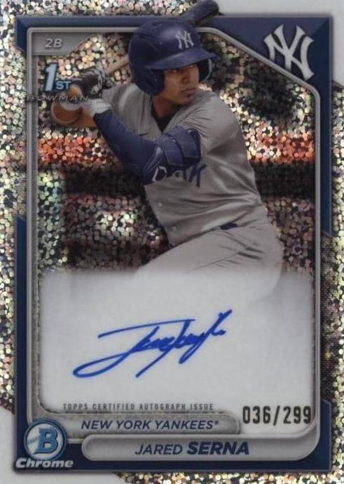 2024 Bowman - Chrome Prospect Autographs Jared Serna #CPA-JS Speckle ...