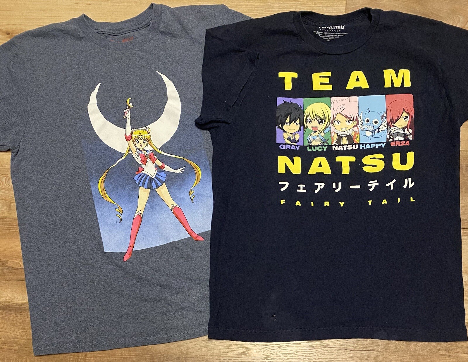 Fairy Tail Team Natsu Sailor Moon Anime Character T-… - Gem