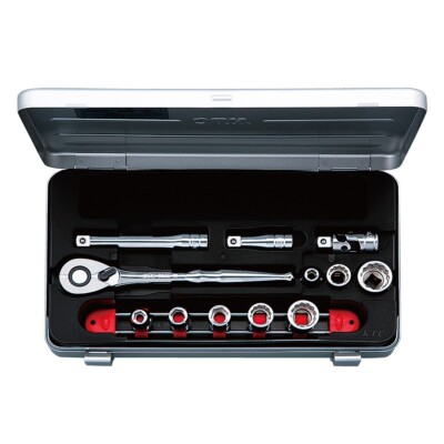 KTC (KYOTO TOOL) 9.5sq. (3/8”) Socket Wrench Set 12 Pieces TB308X MADE ...