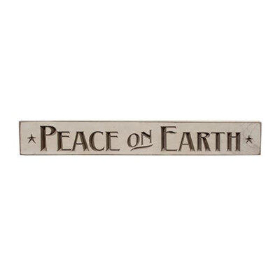 Peace On Earth - Engraved Wood Sign / Shelf Sitter - 24" - Christmas ...