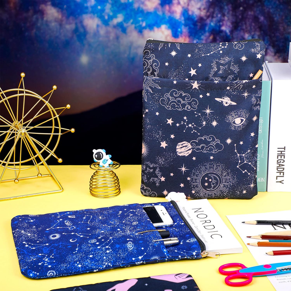 3 Pack Book Protector Sleeve with Zipper Book Protector for Lovers Book ...