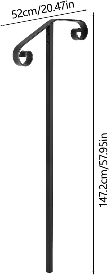 Single Post Handrails for Outdoor Steps Wrought Iron Single Post ...