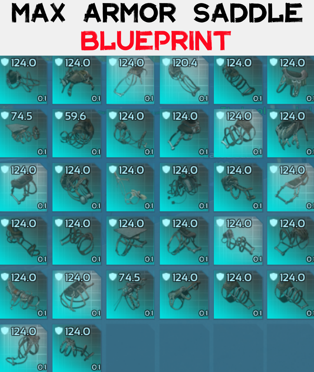 Ark Survival Ascended PvE Max Armor Saddle Blueprint PS5/XBOX/PC | eBay