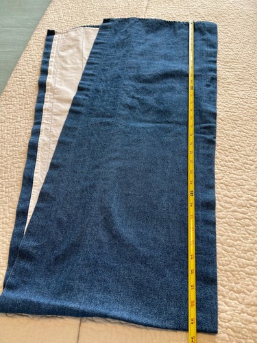 Vintage Blue Denim VALANCE Curtain 66 X 14.5" LINED TRENDY CLASSIC ...