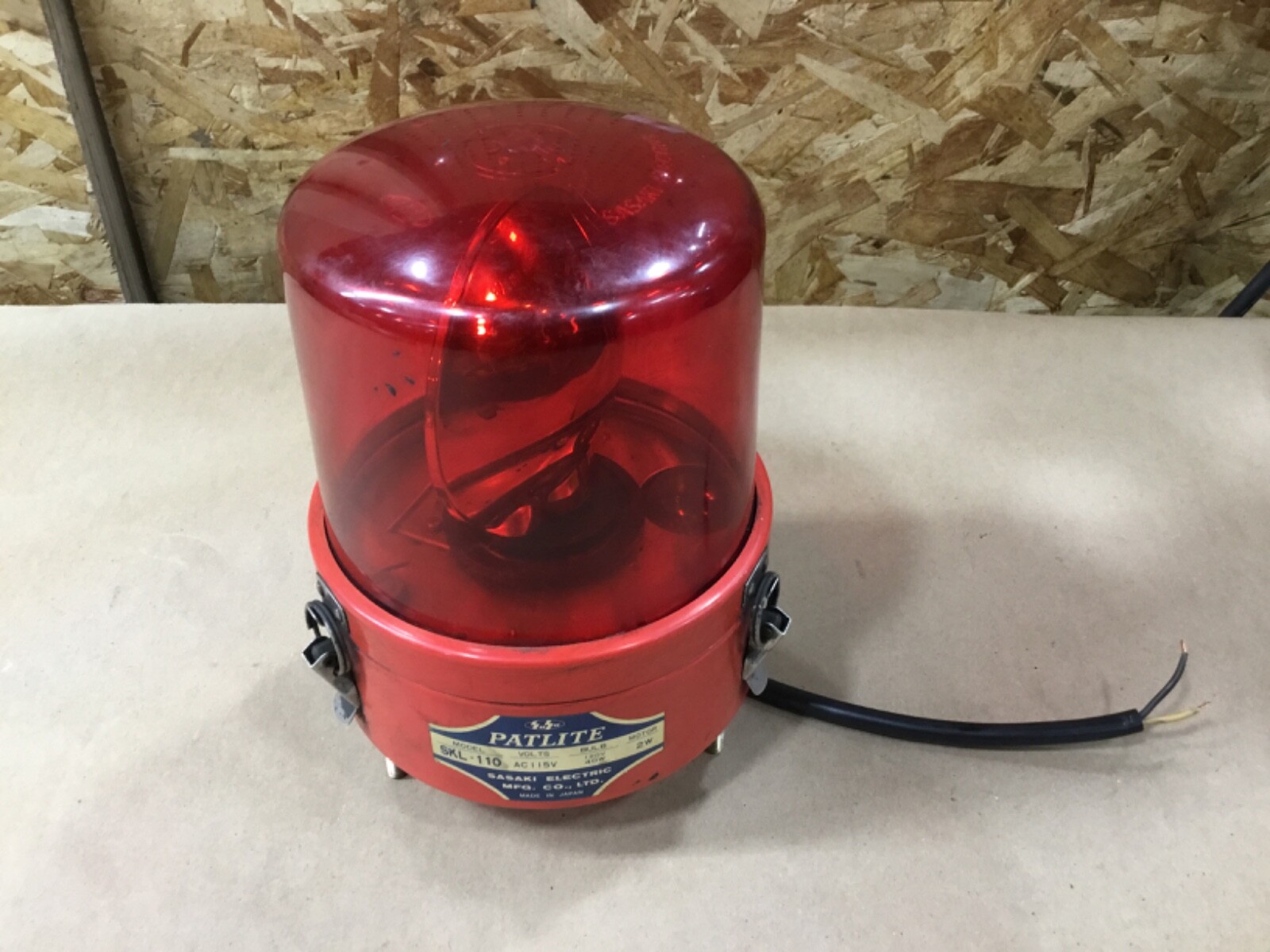 Patlite SKL-110 Revolving Red Warning Light Beacon 115V #44I24 | eBay