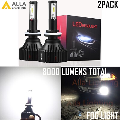 Alla LED Pure White 885 Fog Light Bulb Much Brighter than 35W 880 ...