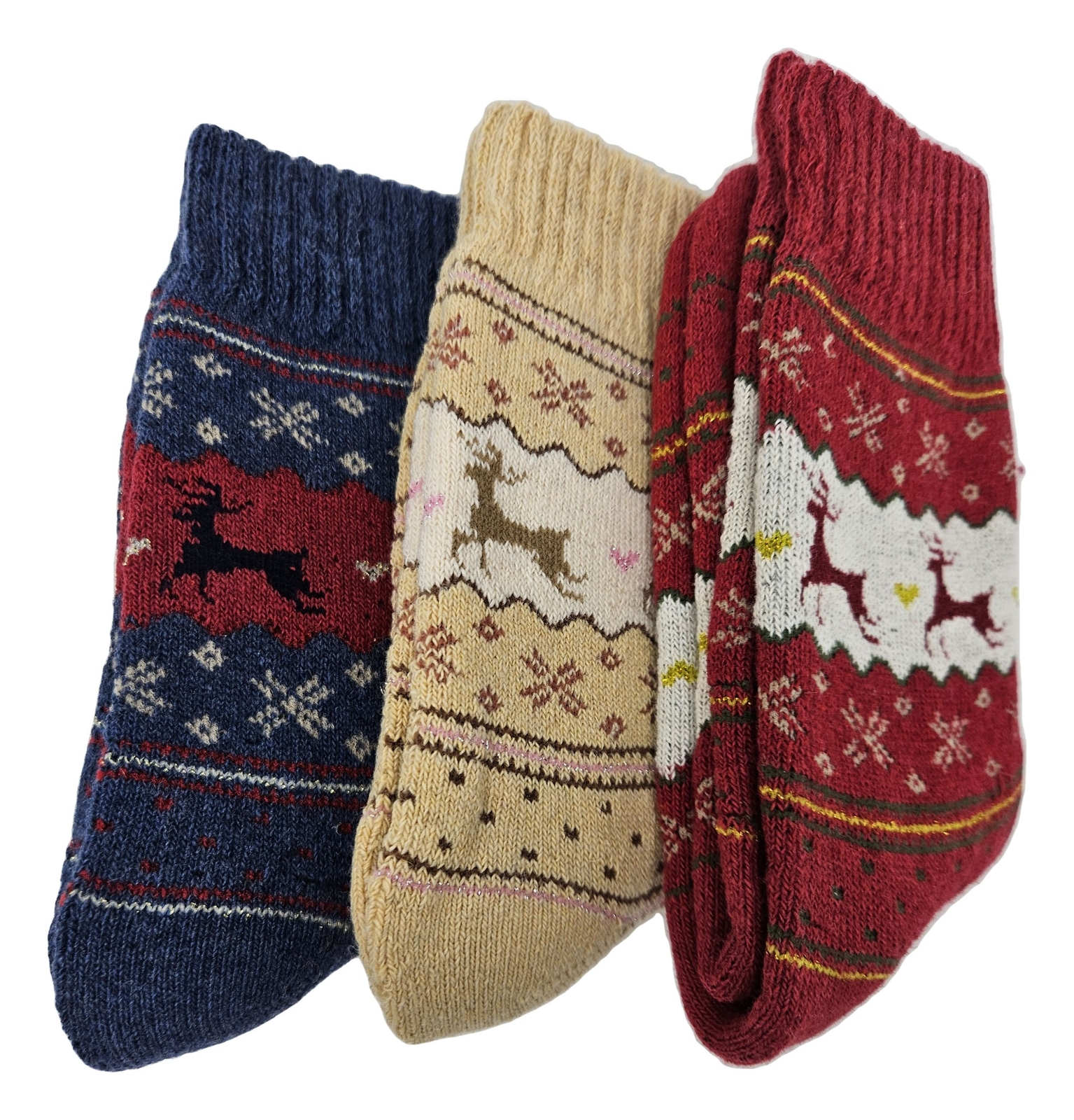 Women Wool Socks Winter Merino Lamb Wool Warm Boot Casual Thermal Socks ...